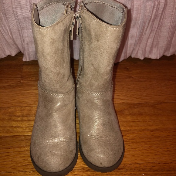 Stride Rite | Shoes | Tan With Light Gold Sparkle Stride Toddler Boots ...